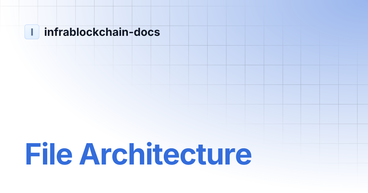 File Architecture | infrablockchain-docs