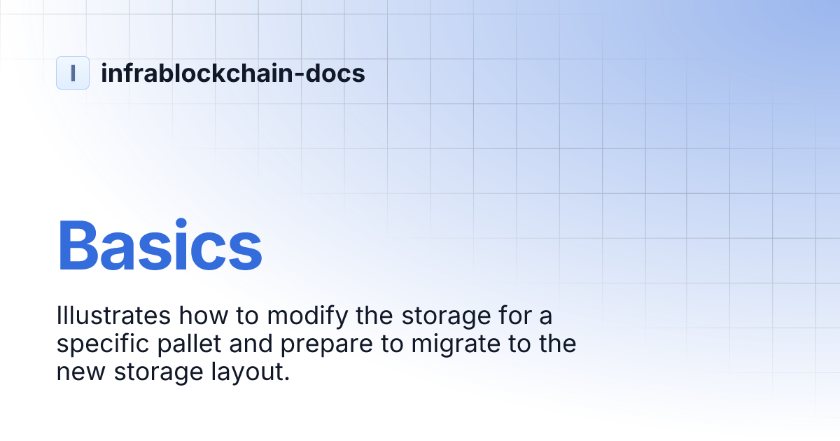 Basics | infrablockchain-docs