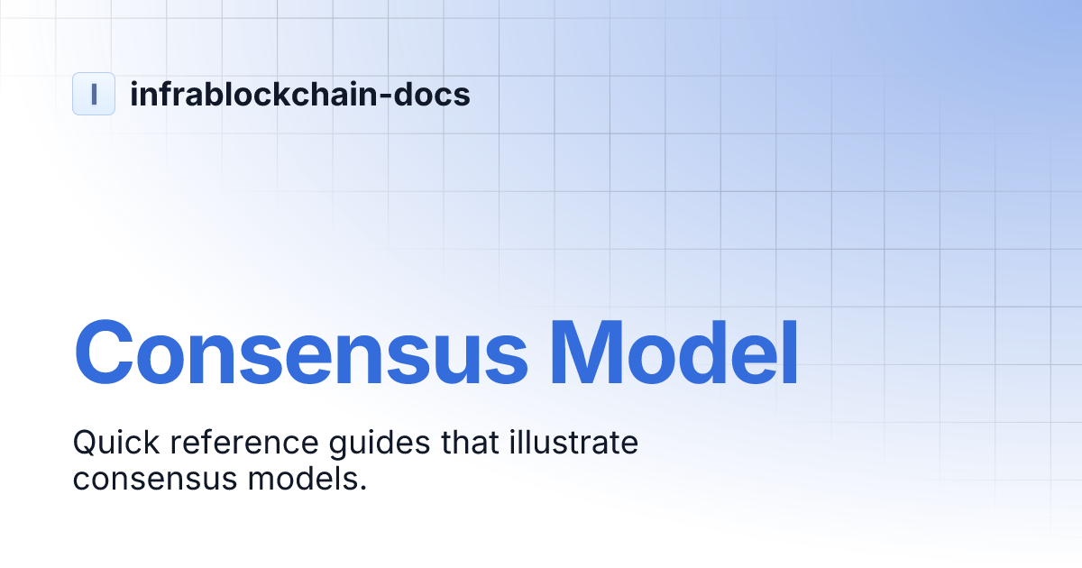 Consensus Model | infrablockchain-docs